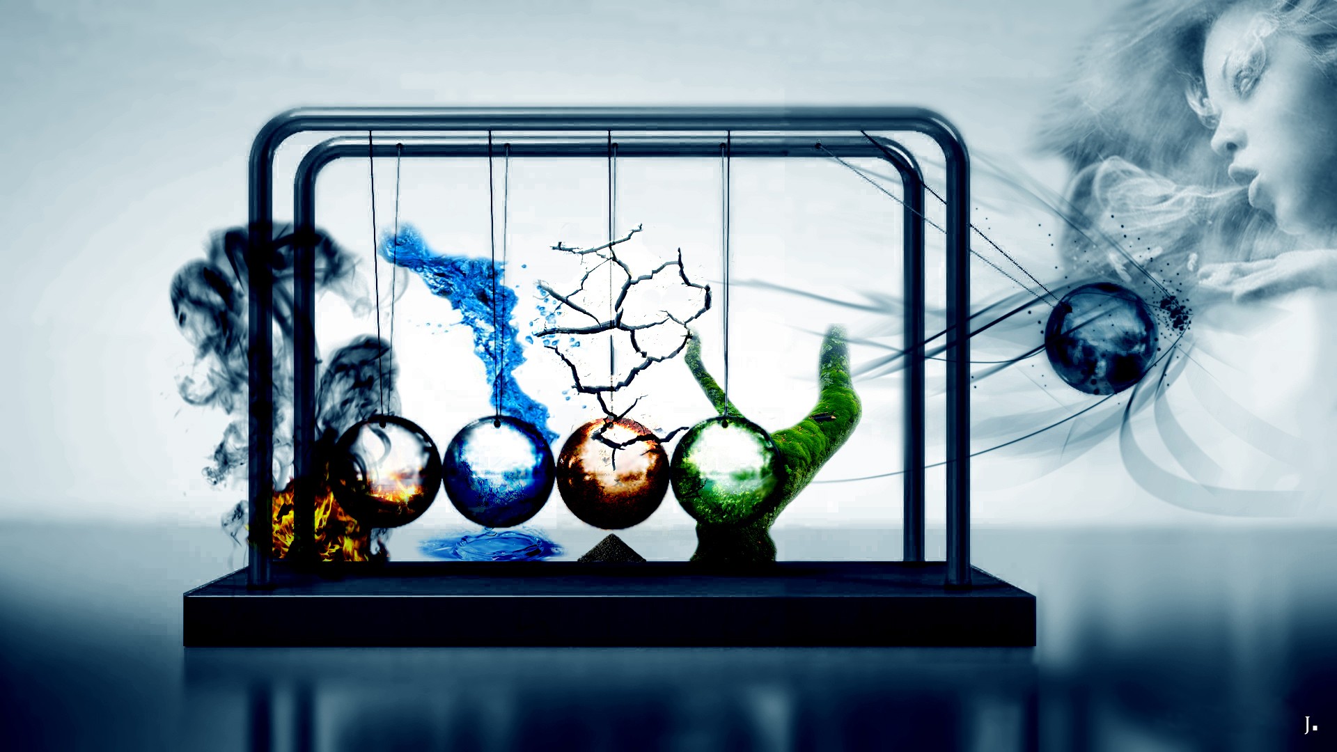 Download Artistic Elemental Science Laboratory Chemistry HD Wallpaper
