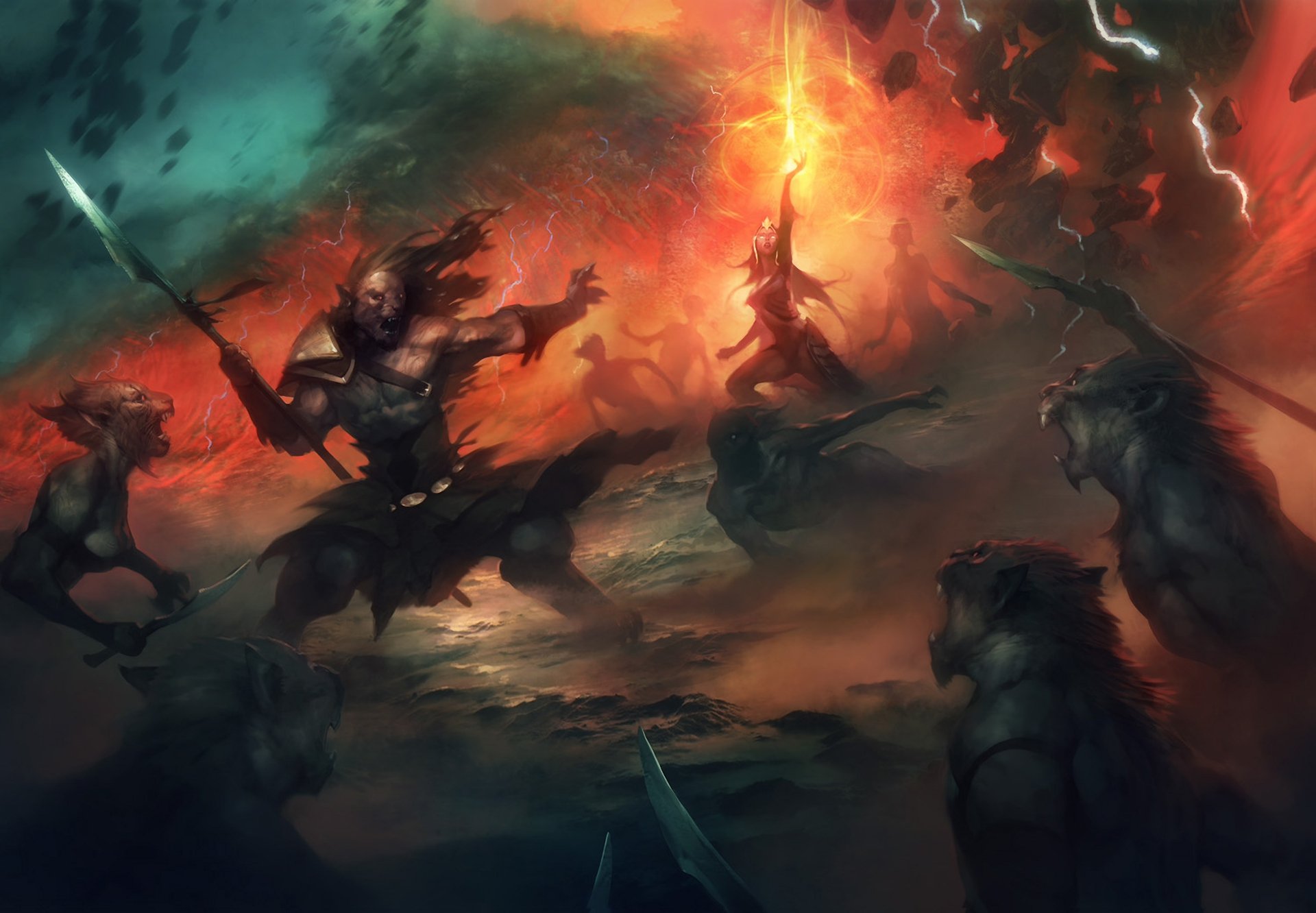 Download Fantasy Battle HD Wallpaper by Bkstudio | 1920x1332 ...