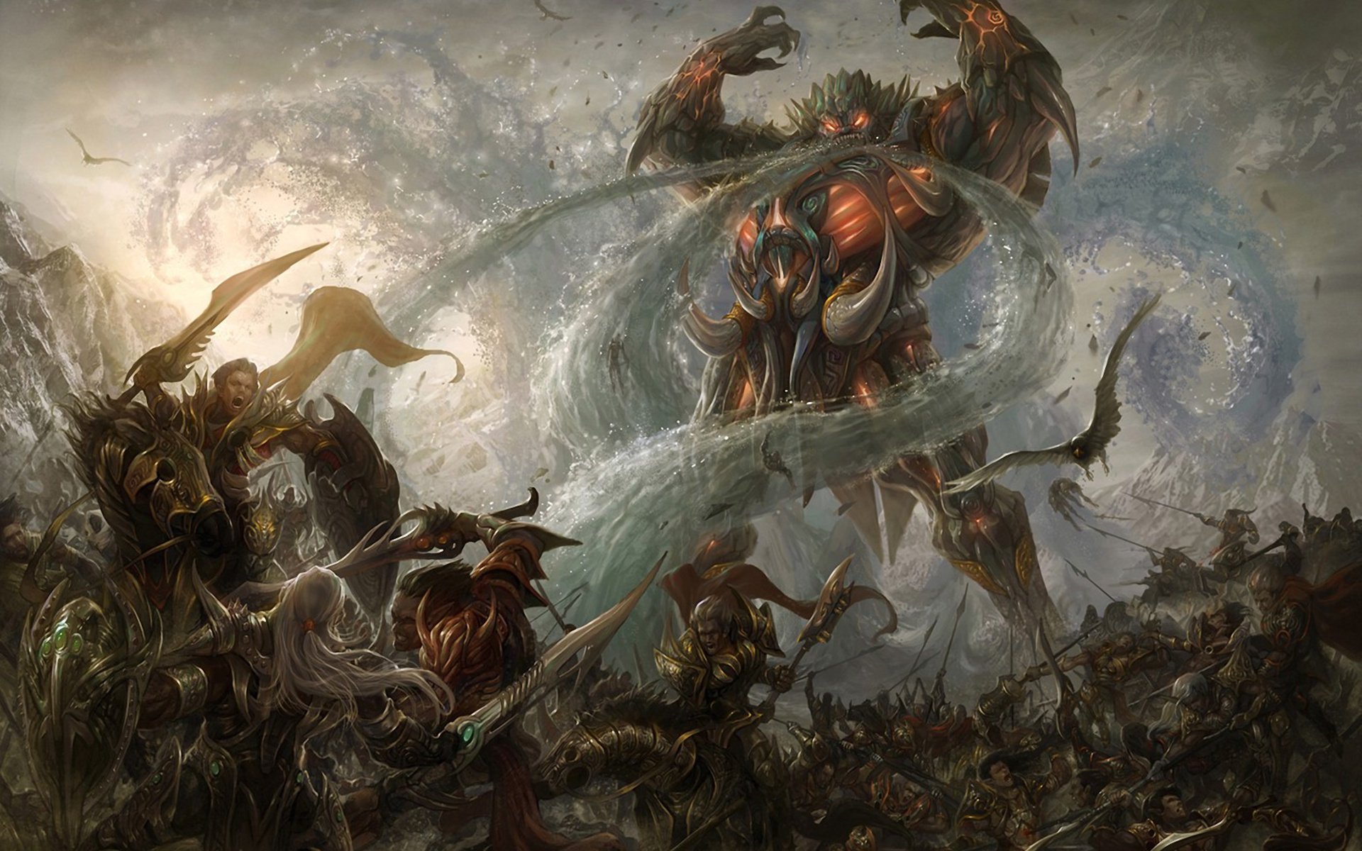 Epic Fantasy Battle - HD Wallpaper Adventure | 1920x1200 | Wallpaper Abyss