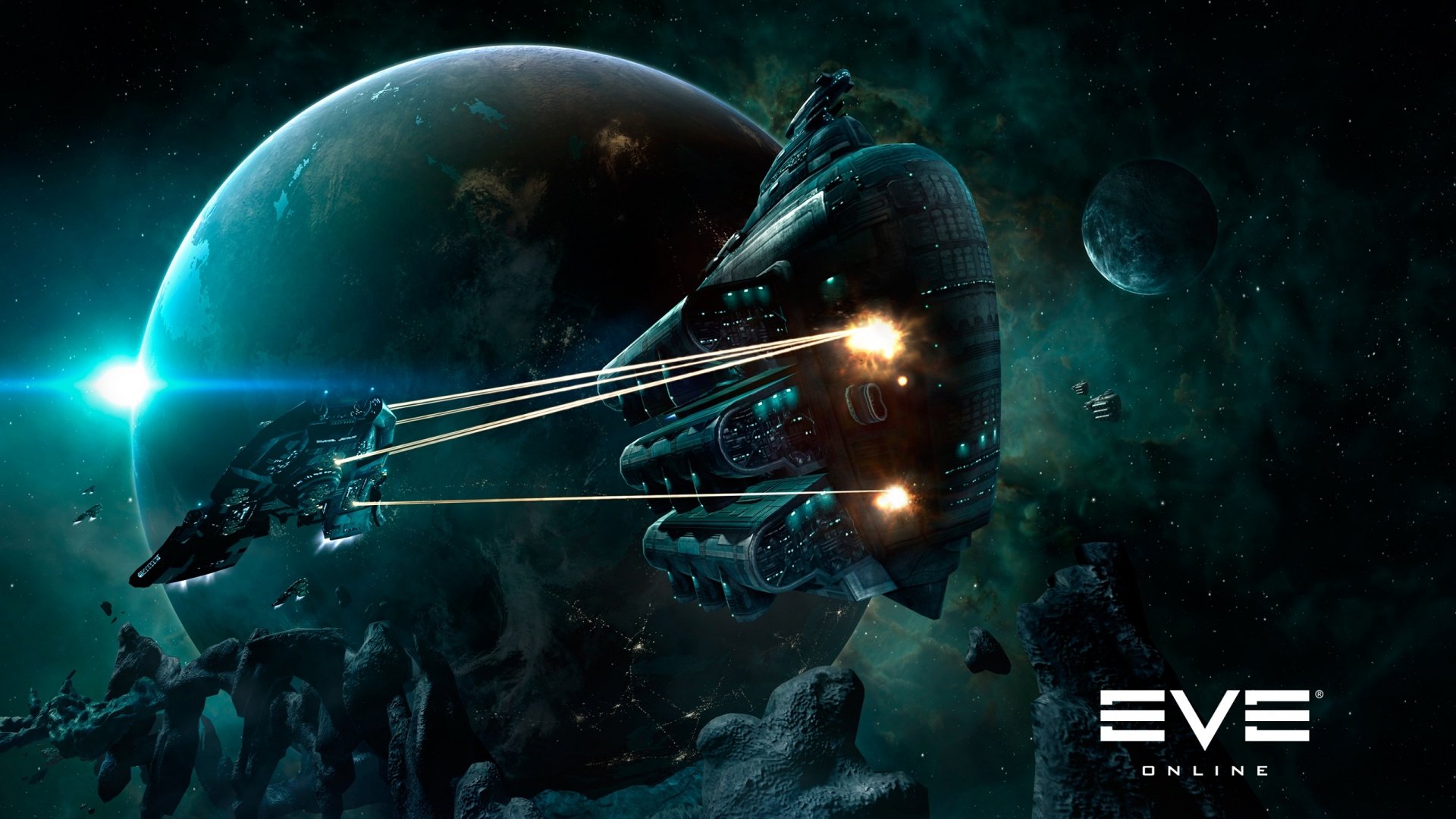 Download Spaceship Space Planet Video Game EVE Online HD Wallpaper