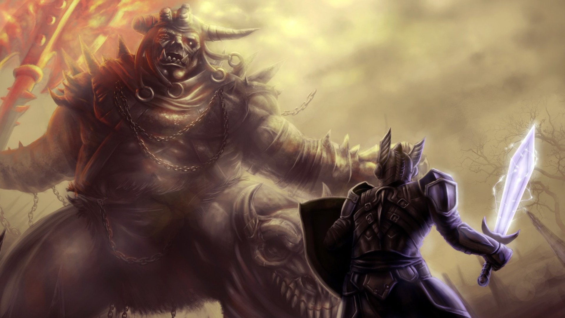Download Fantasy Battle HD Wallpaper | 1920x1080 | Wallpaper Abyss