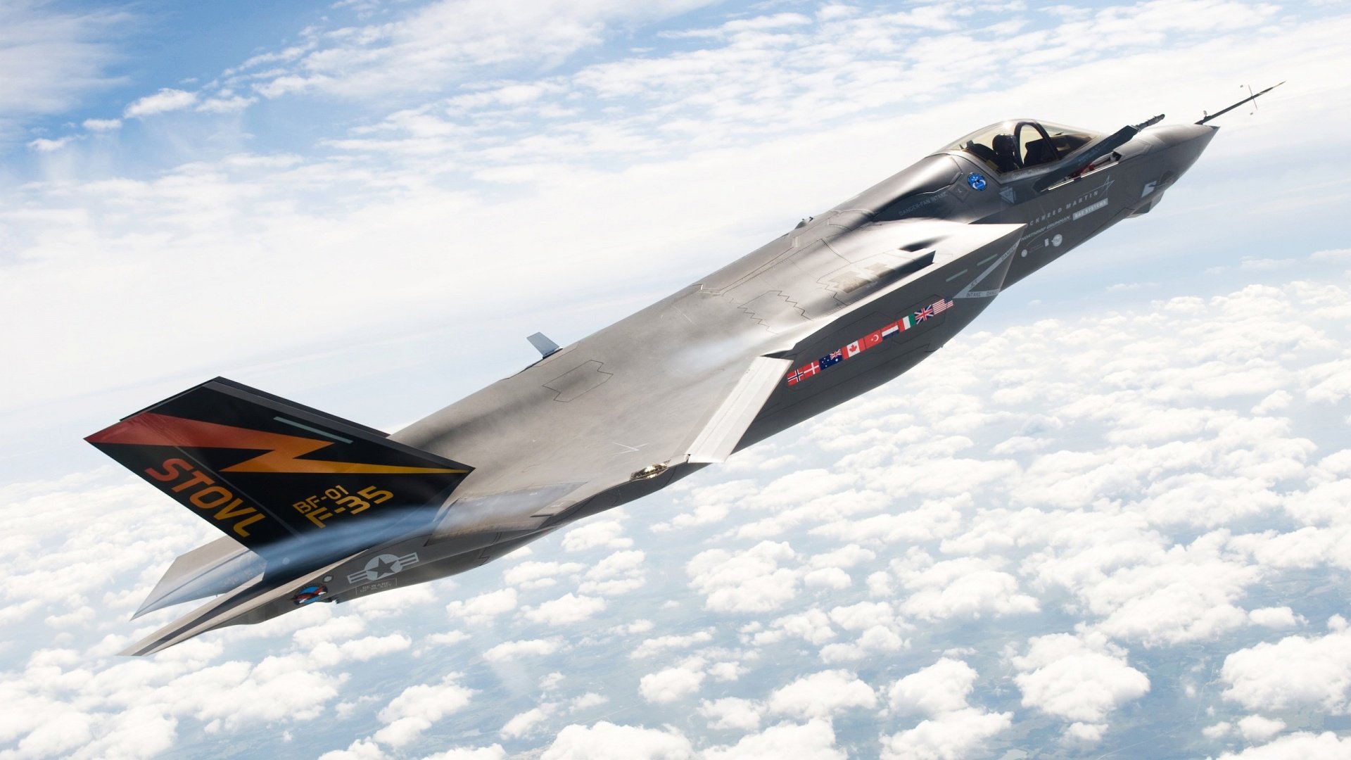 F-35 Lightning II Soars: HD Military Aviation Wallpaper | 1920x1080 ...