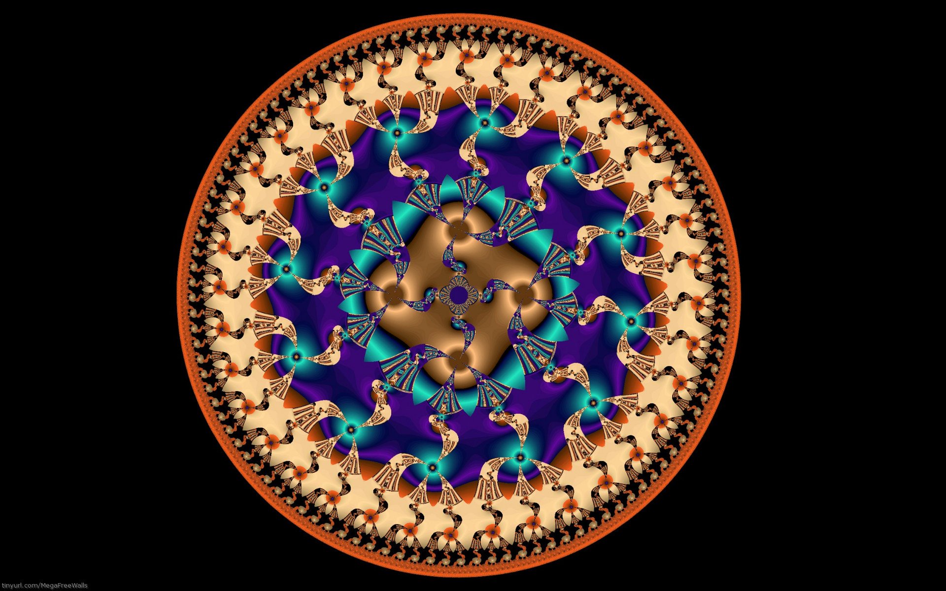 Vibrant Fractal Circle: Abstract HD Colorscape