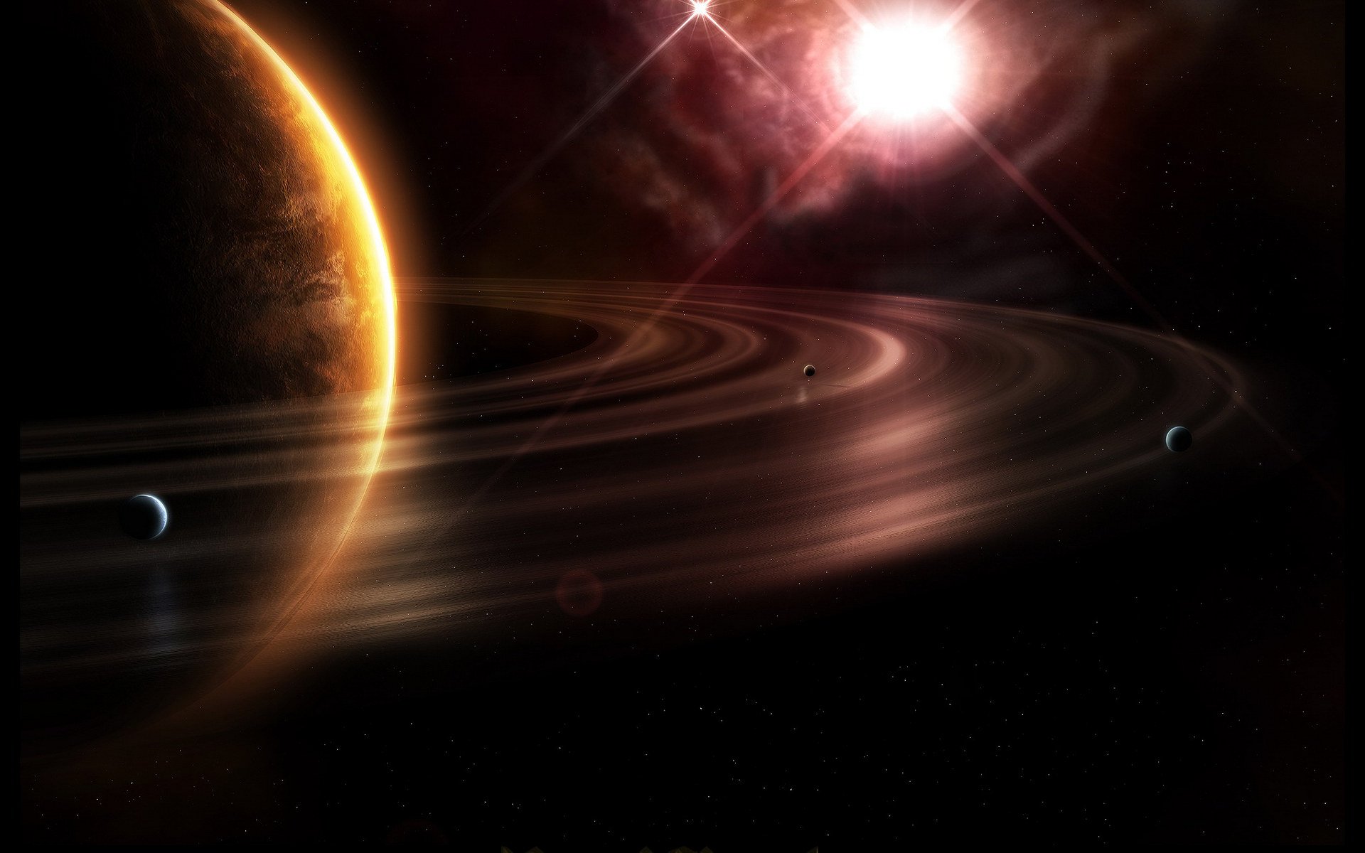 Download Sci Fi Planetary Ring HD Wallpaper