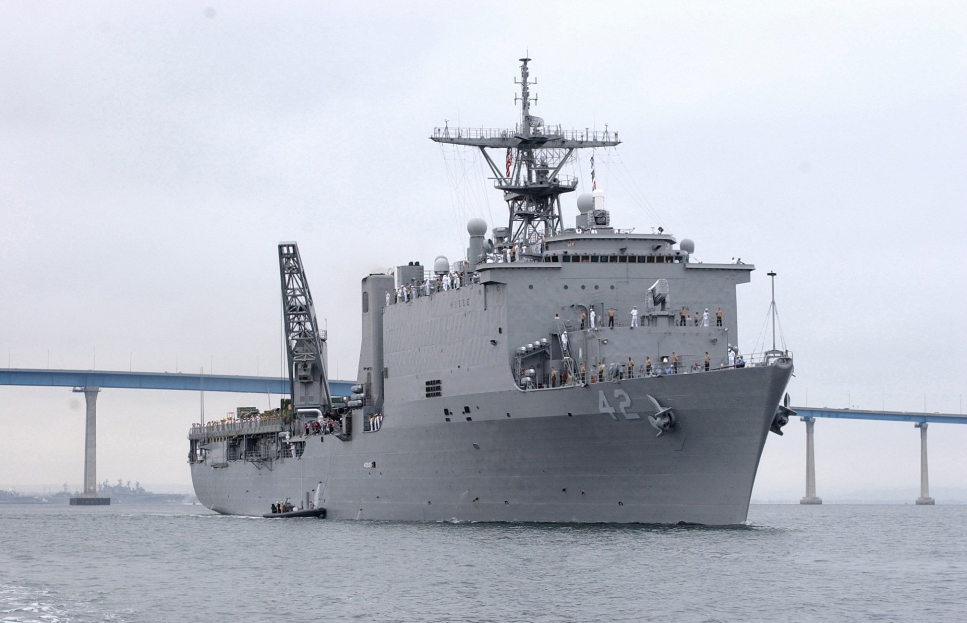 HD Military Warship on Patrol: Powerful Naval Vessel Wallpaper