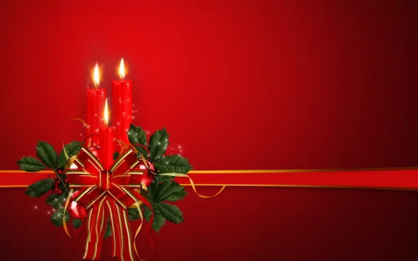 Download Ribbon Christmas Ornaments Holiday Christmas HD Wallpaper