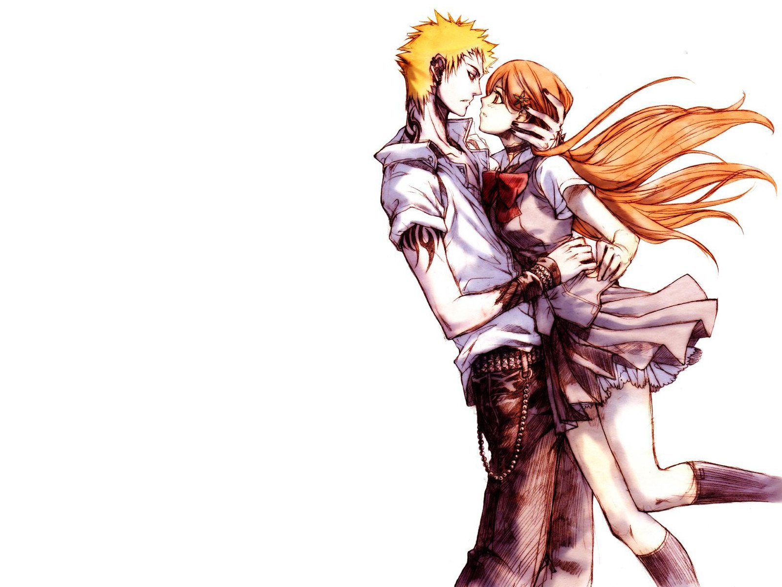 Bleach HD Wallpaper — Ichigo & Rukia: Silent Embrace | 1600x1200 ...