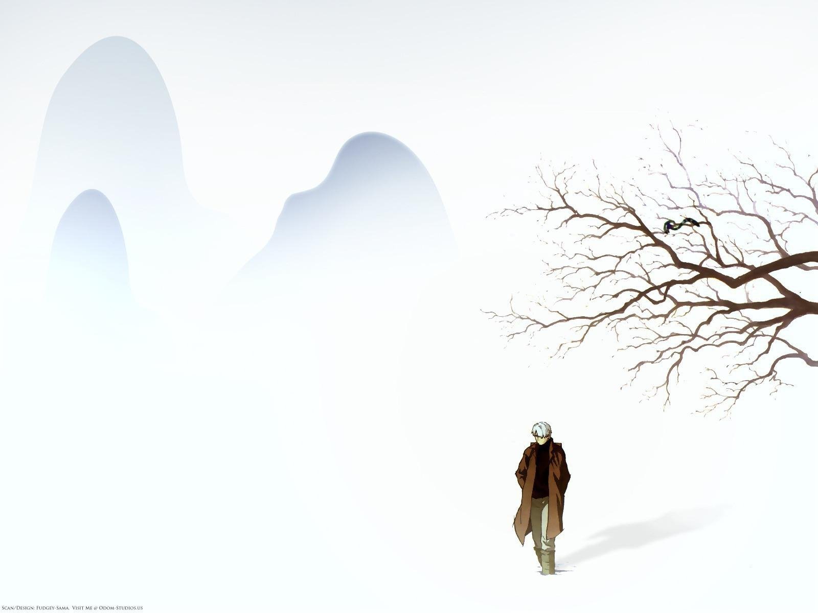 Mushishi Anime HD Wallpaper: Serene Journey Through Misty Mountains