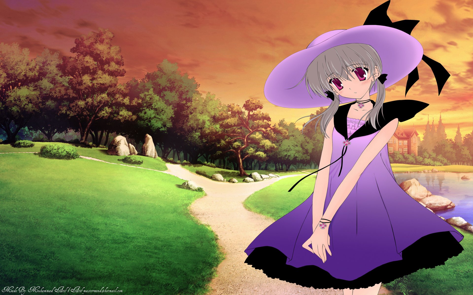 Download Touhou Cloud Sky Tree Anime Girl Anime Girl Sky Anime HD ...