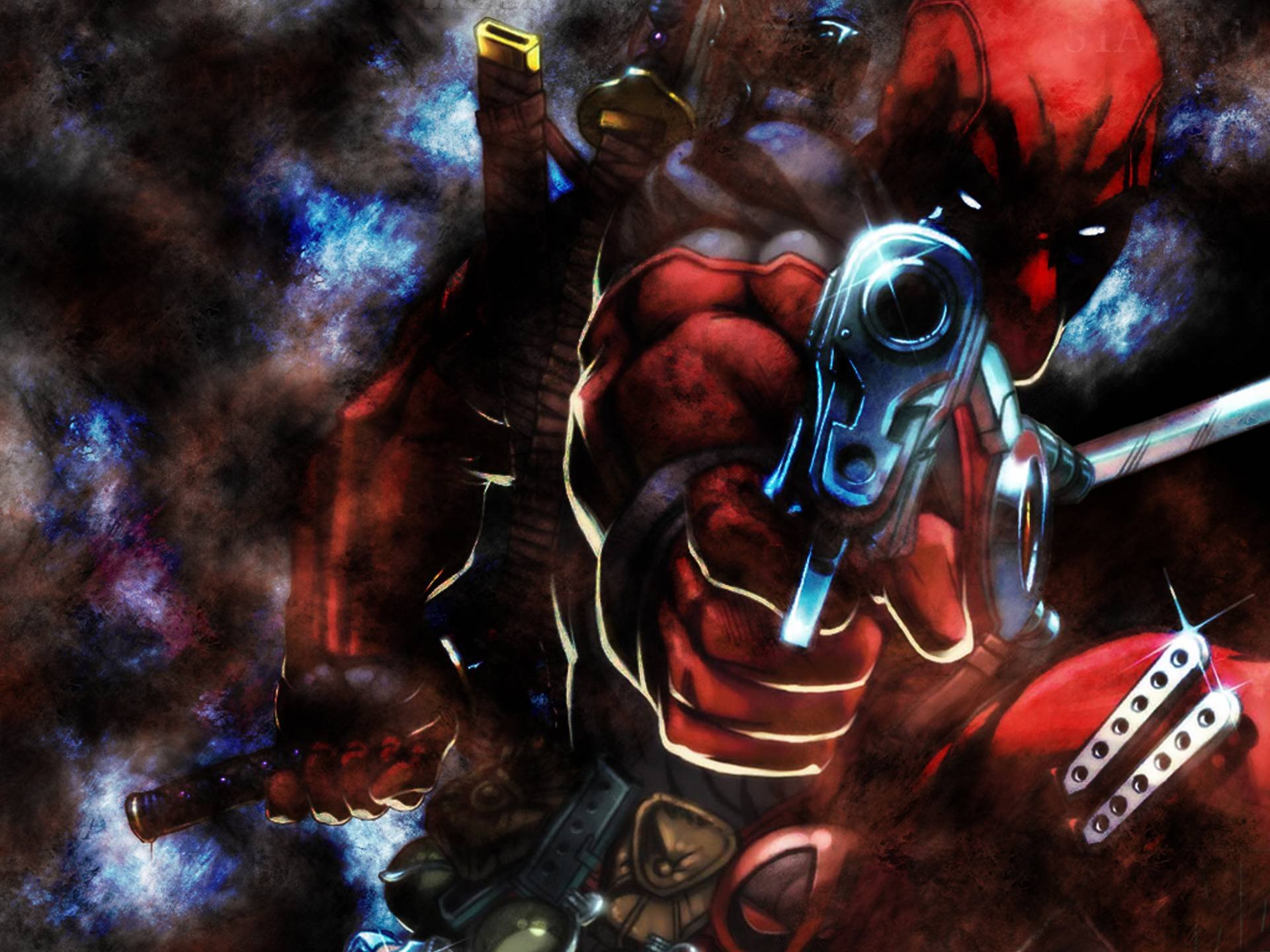 Deadpool & Cable: HD Merc with a Mouth Wallpaper