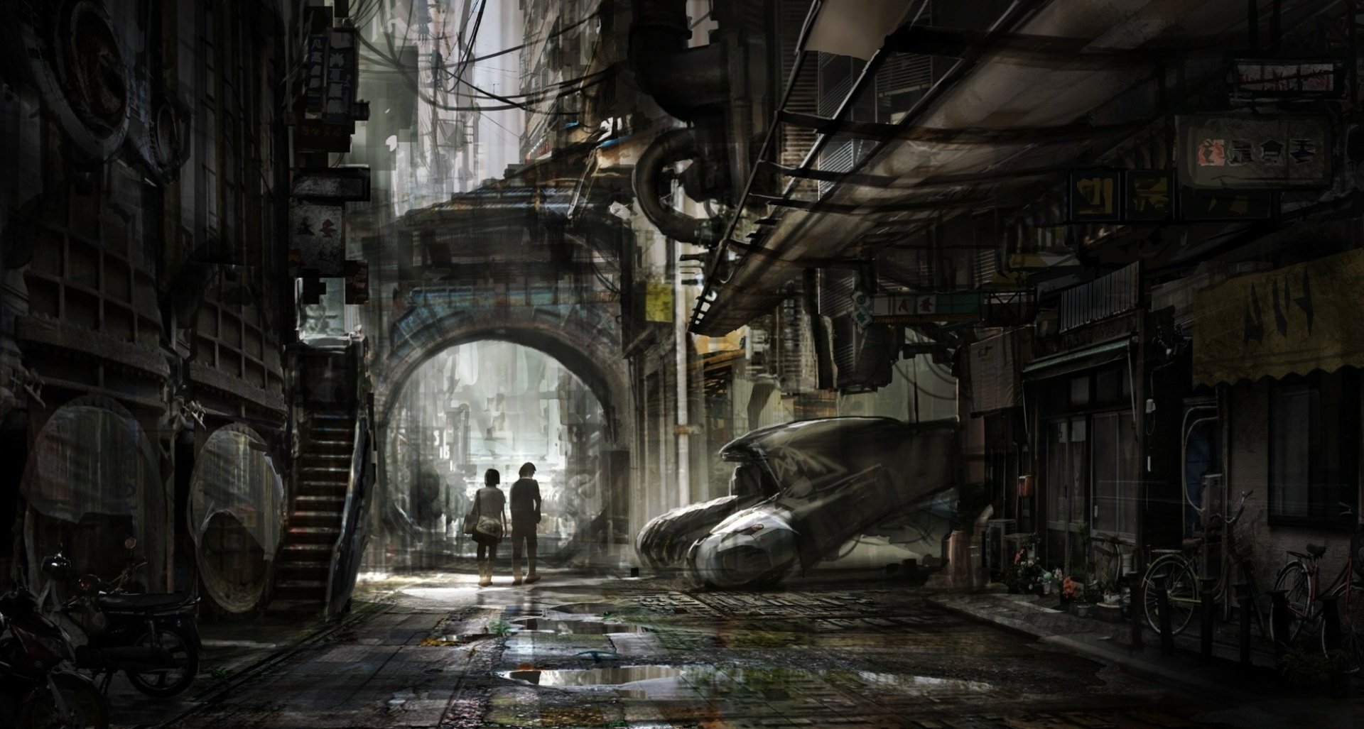 Exploring a Sci-Fi City: HD Wallpaper Adventure