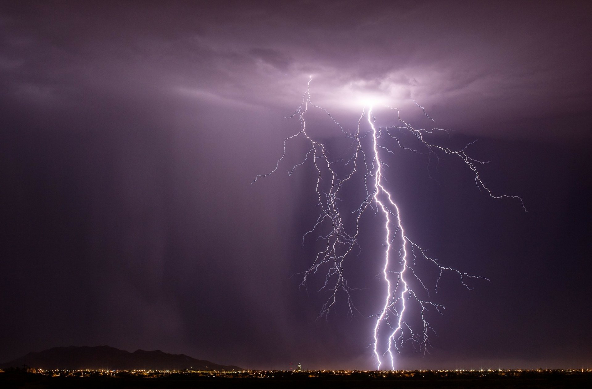 Download City Cloud Photography Lightning HD Wallpaper