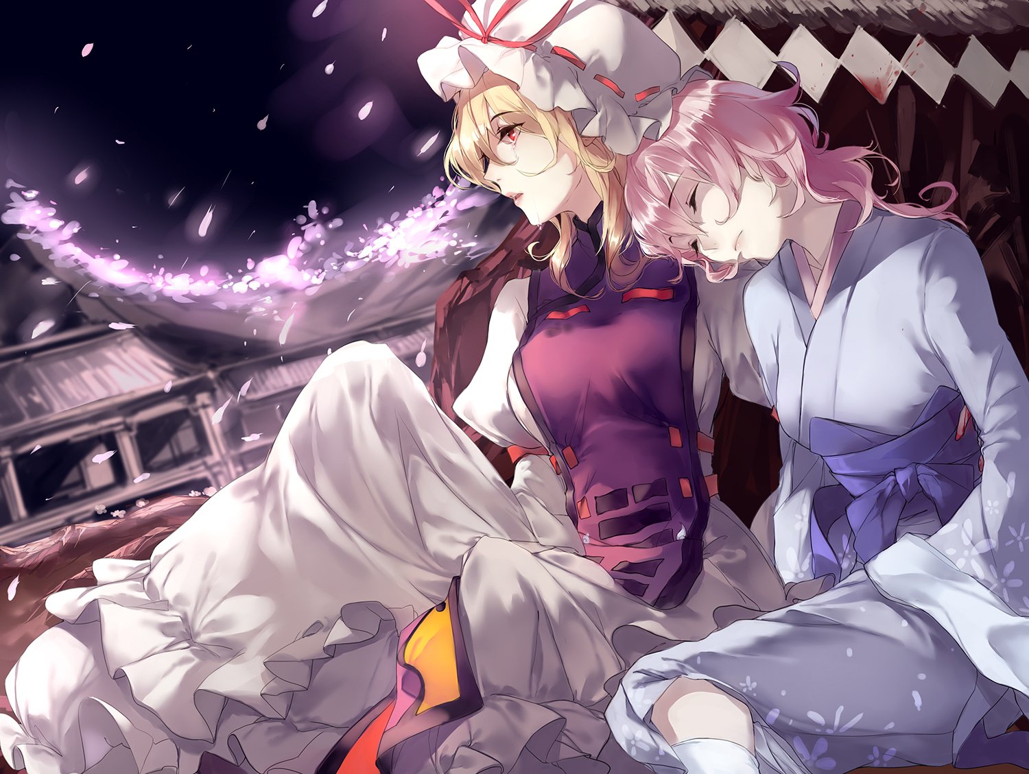 Download Yukari Yakumo Yuyuko Saigyouji Anime Touhou Wallpaper