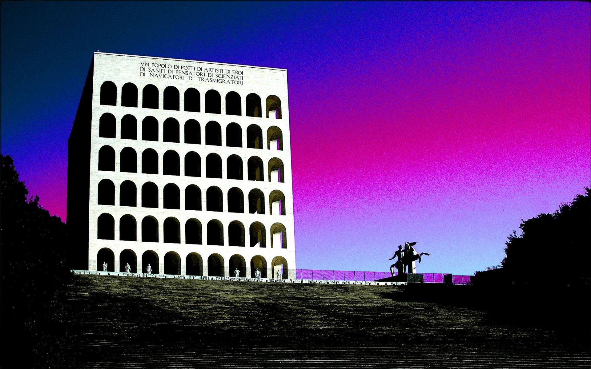 Man Made Square Colosseum HD Wallpaper