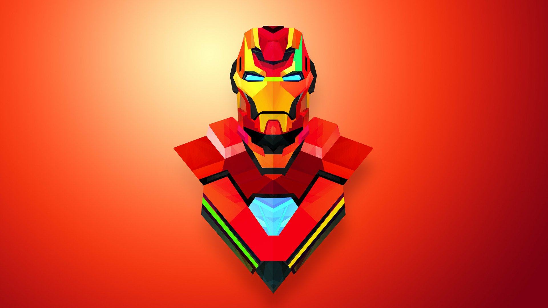 Faceted Iron Man — Comic 2K Quad HD by Justin Maller | 2560x1440 ...