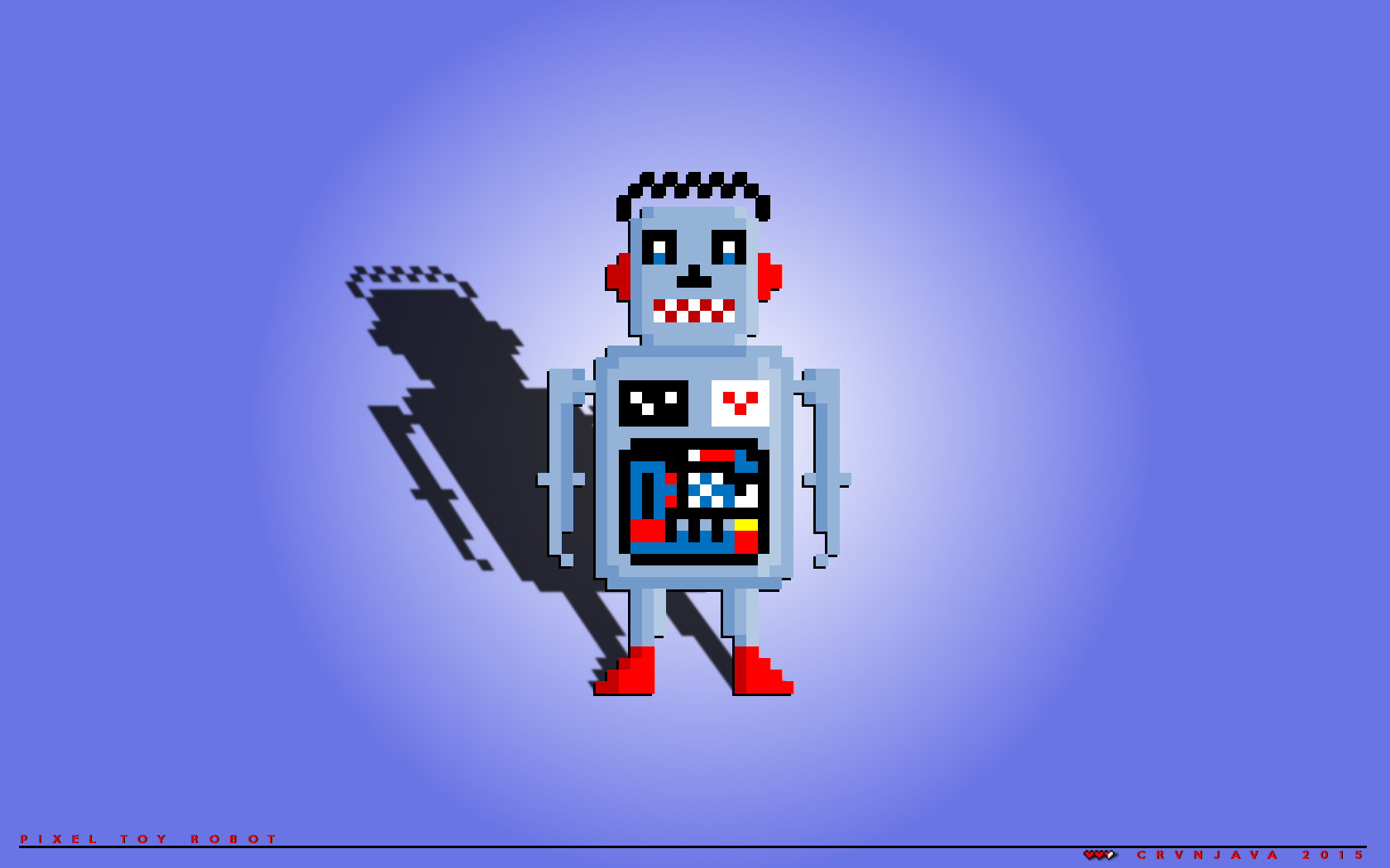Download Sci Fi Robot Pixel Art Retro Digital Art Wallpaper