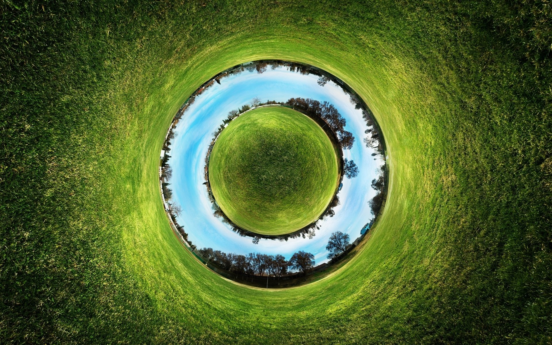 Earth’s Artistic Ring: A Stunning Circular HD Landscape