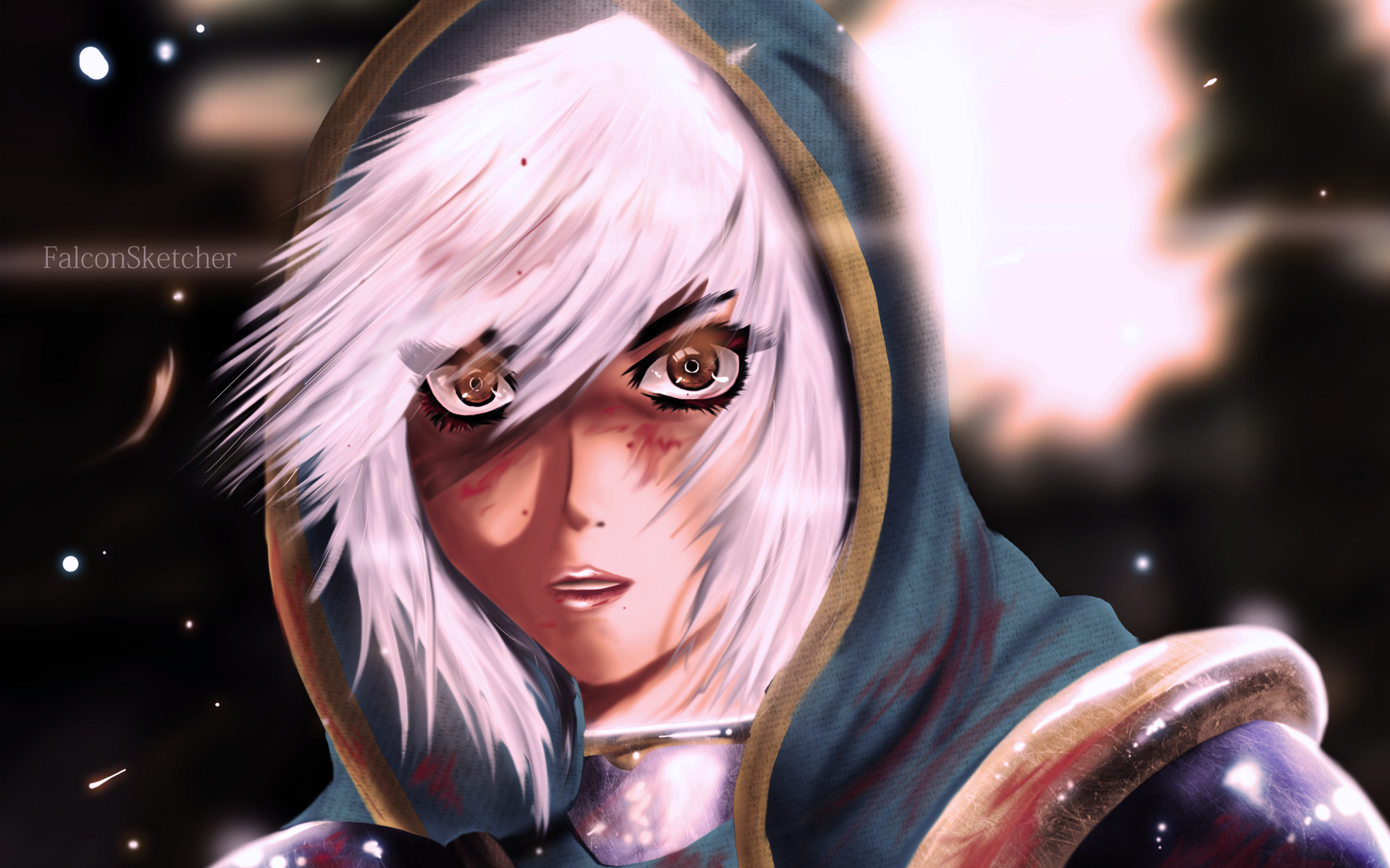 Riven HD Wallpaper - League of Legends Art by FalconSketcher ...