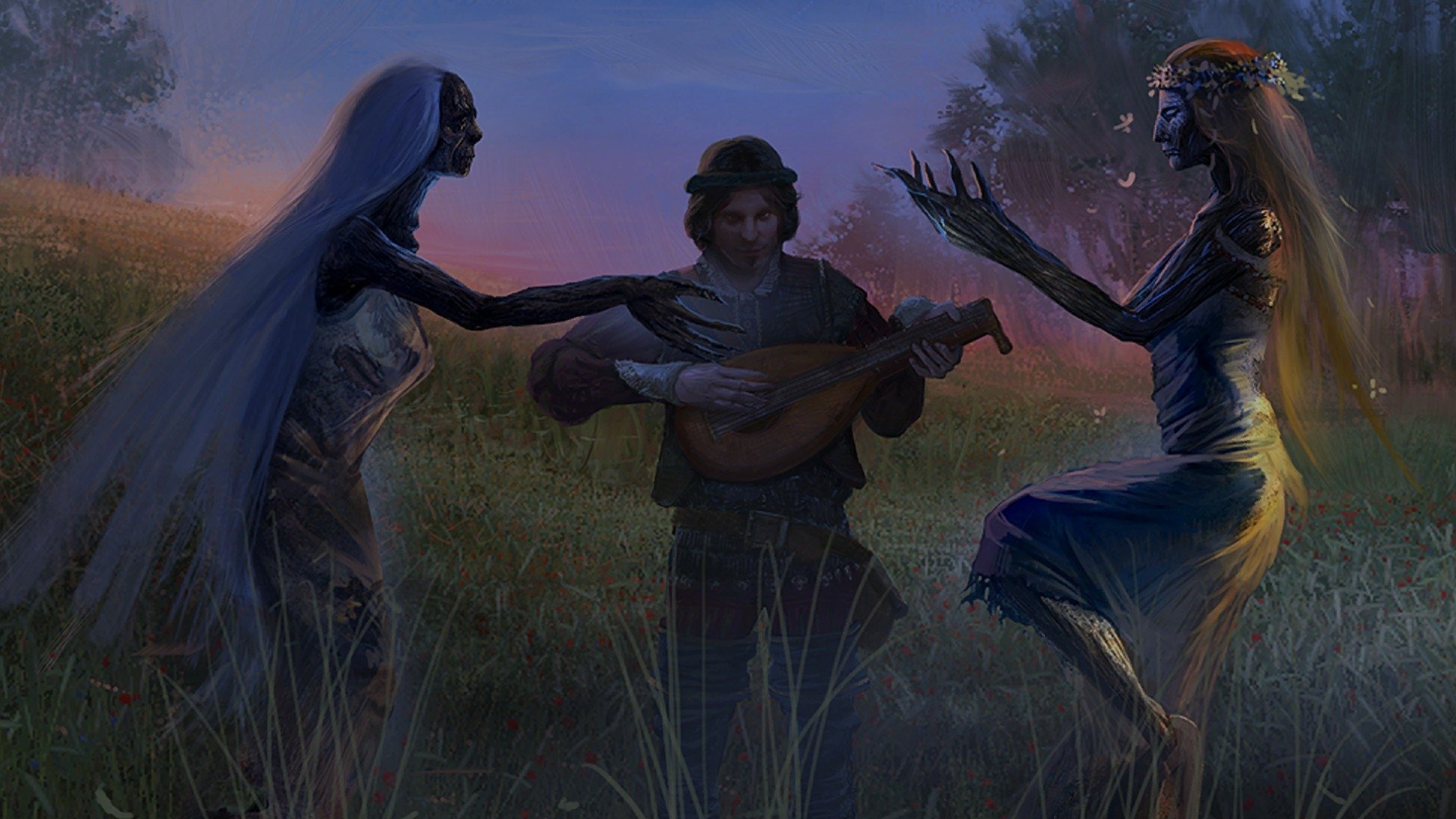 The Witcher HD Wallpaper: Enchanting Ballad of the Night Specters