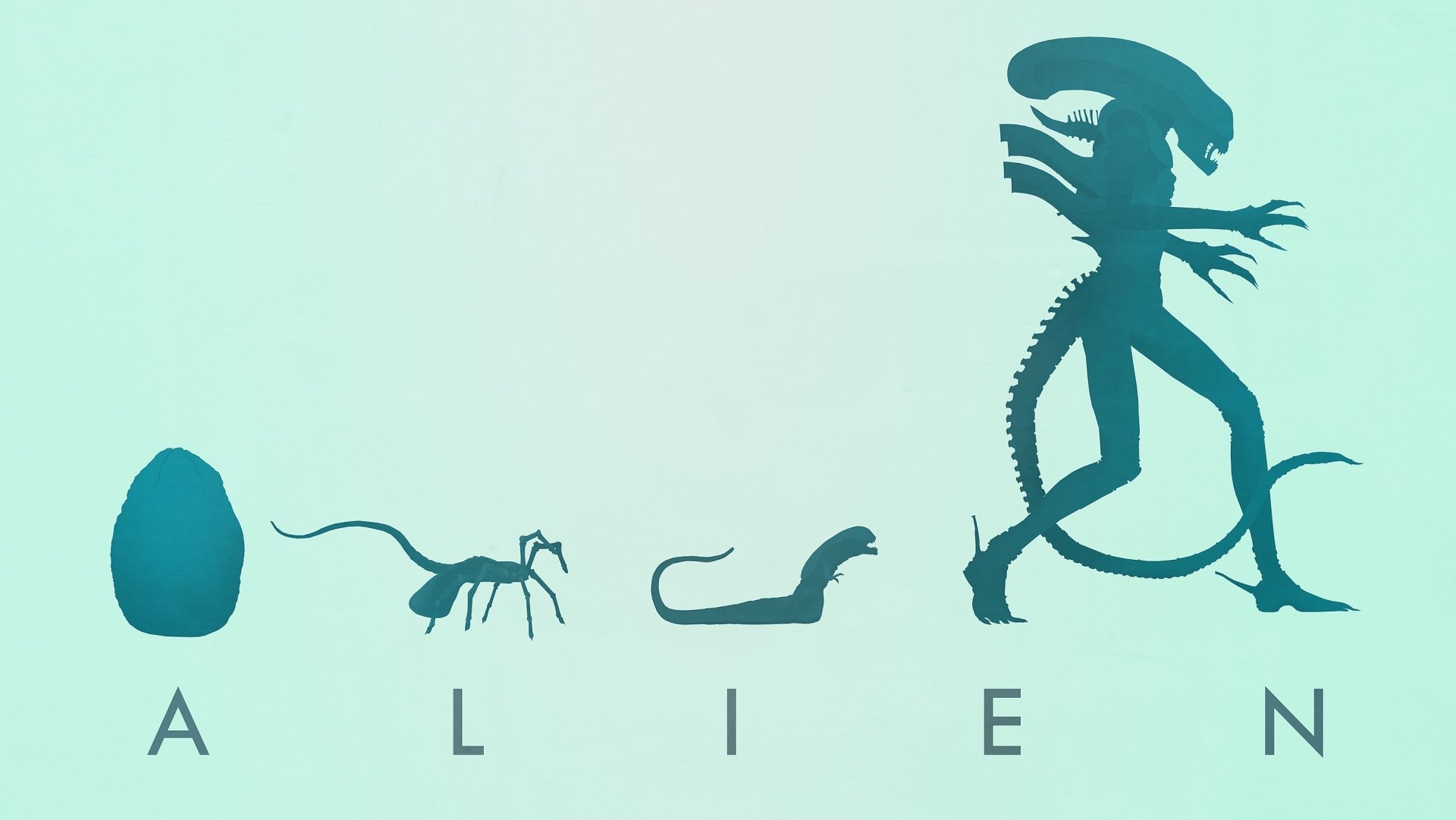 Alien Evolution HD: From Egg to Iconic Movie Monster Wallpaper