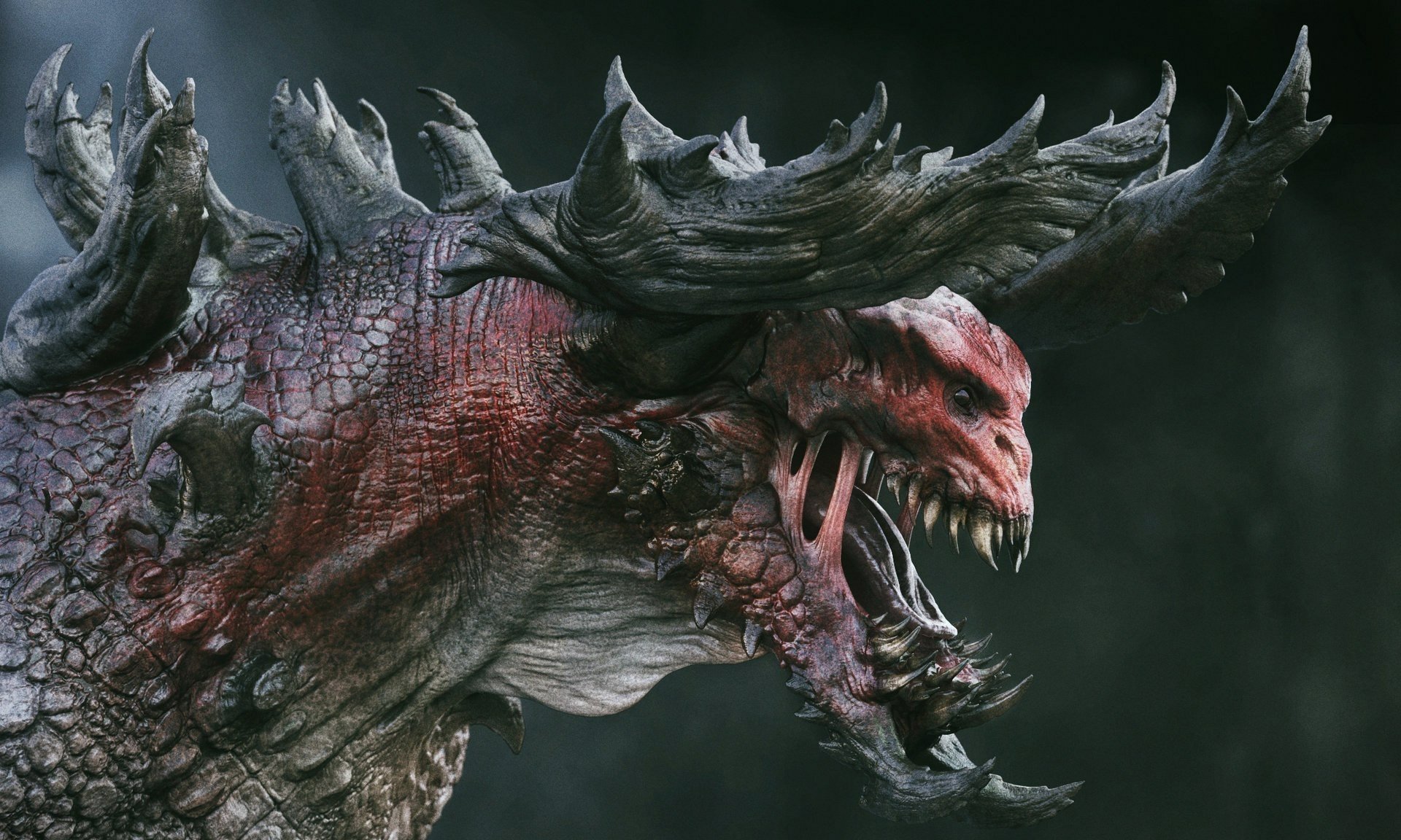 Dark Demon Horns: Scary HD Wallpaper of the Abyss by MATHIEU AERNI