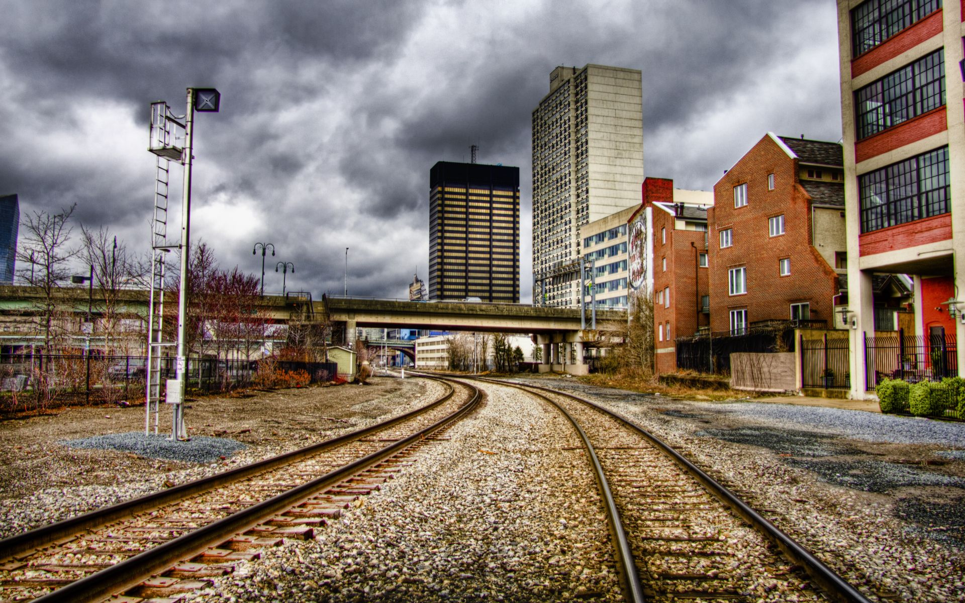 Download Man Made Railroad HD Wallpaper