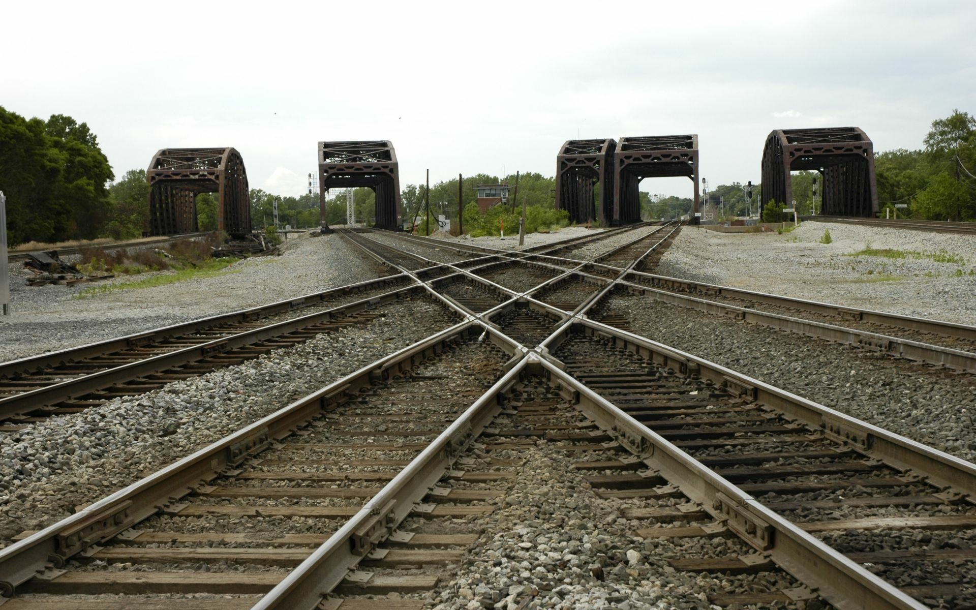 Man Made Railroad HD Wallpaper