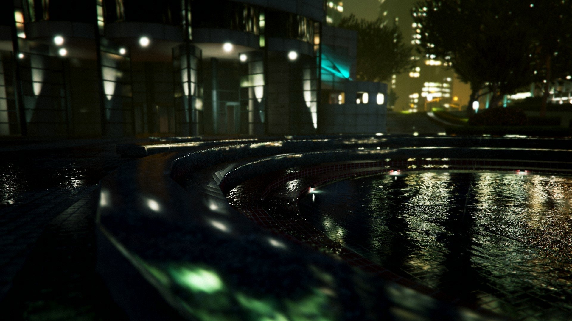 GTA V Nightscape HD Wallpaper - Urban Glow in Video Game Style
