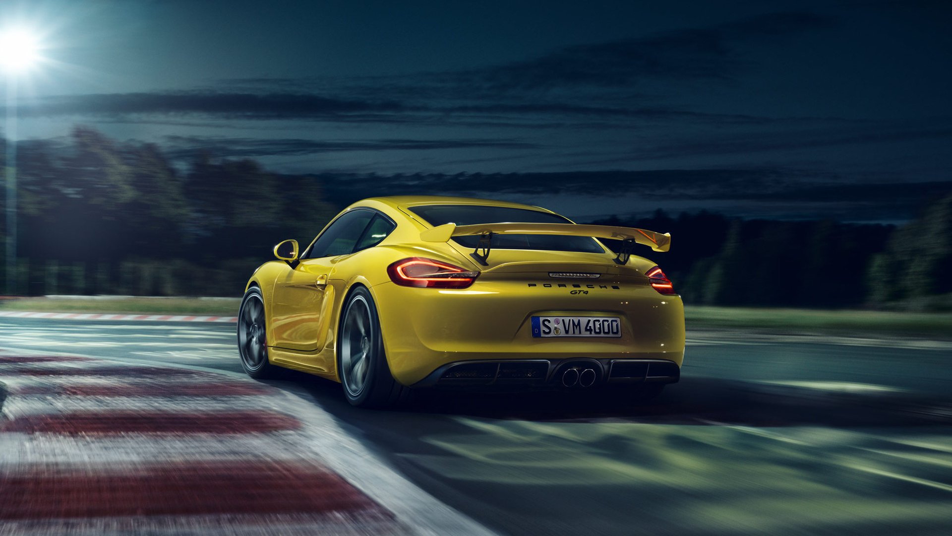 Porsche Cayman GT4 in Yellow – Stunning HD Car Wallpaper
