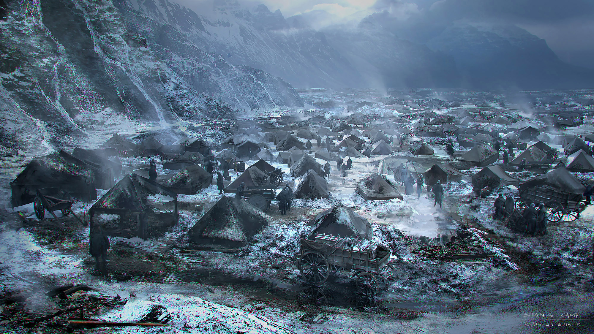 Epic Game of Thrones HD Wallpaper: A Frosty Battle Scene by Emmanuel Shiu