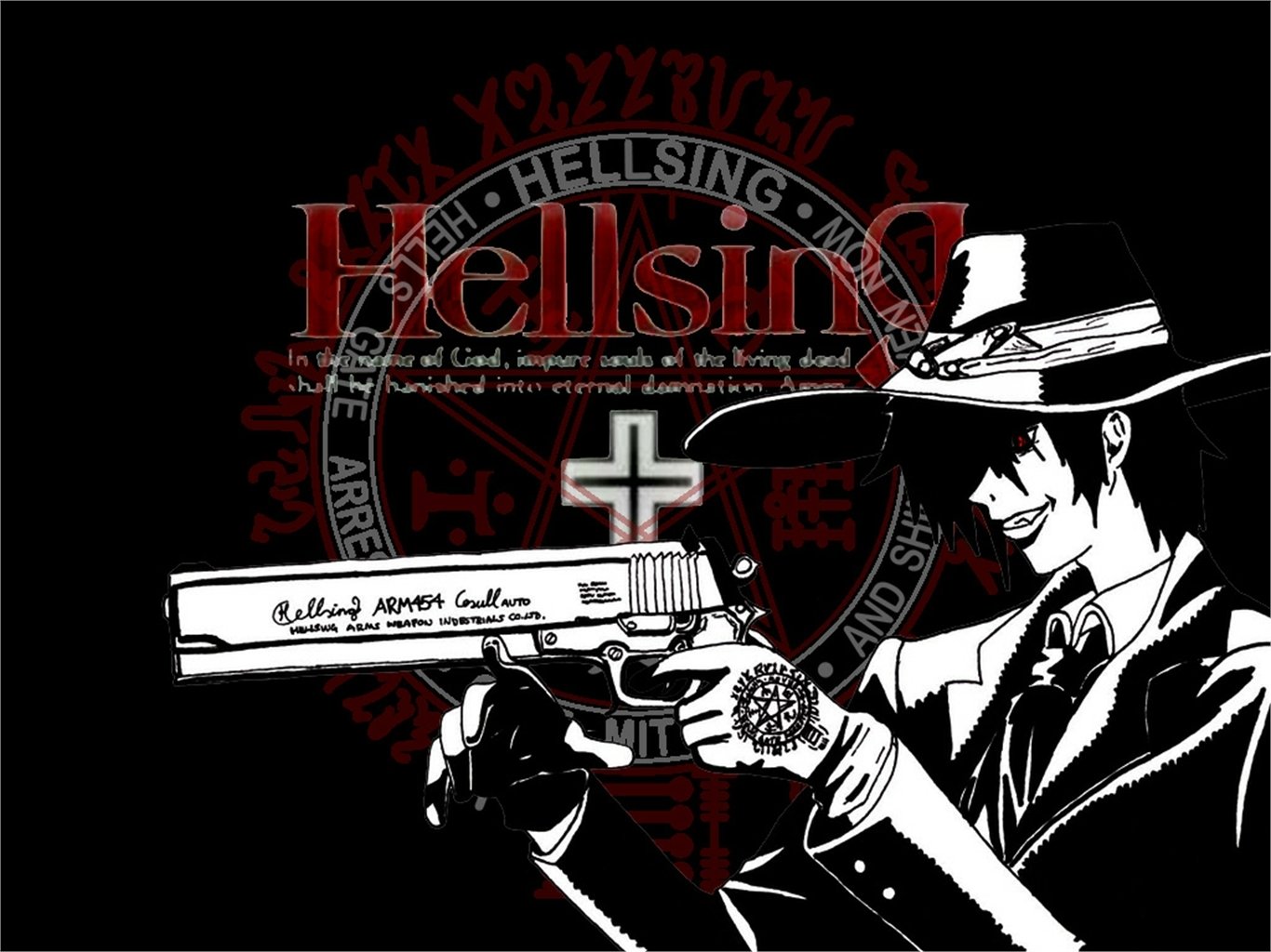 Hellsing Anime HD Wallpaper: Dark Elegance in Action