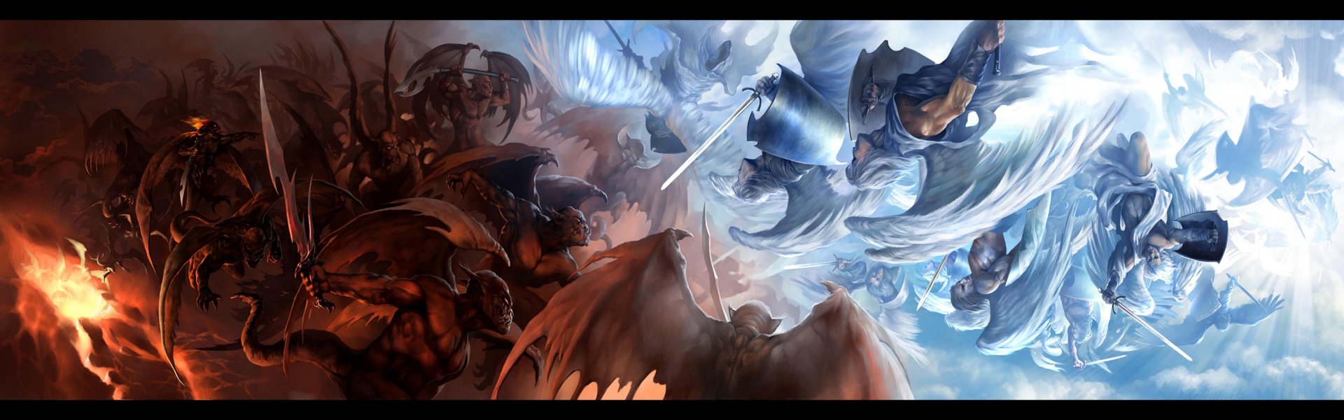 Epic Fantasy Warrior Battle - Stunning HD Wallpaper