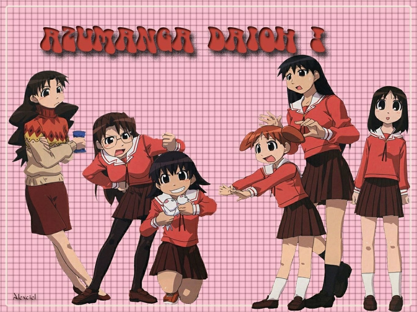 Download Anime Azumanga Daioh Wallpaper | 1366x1024 | Wallpaper Abyss