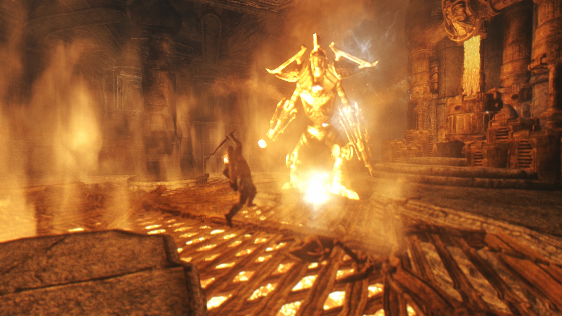 Skyrim Epic Battle HD Wallpaper – Legendary Dragonborn Showdown