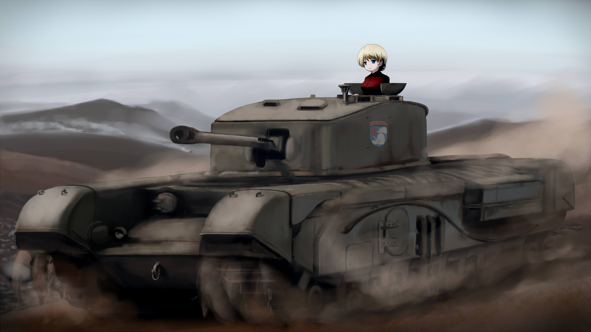 Girls und Panzer HD Wallpaper: Anime Tank Battle Scene