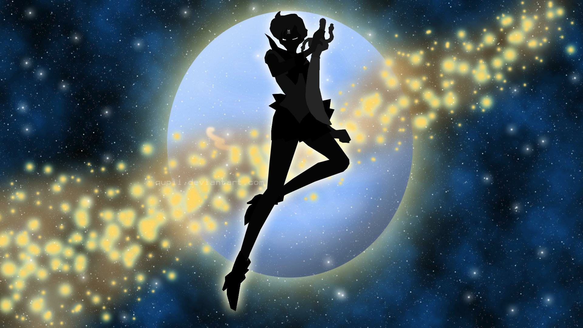 Sailor Moon HD Wallpaper: Magical Silhouette Under the Moonlight ...