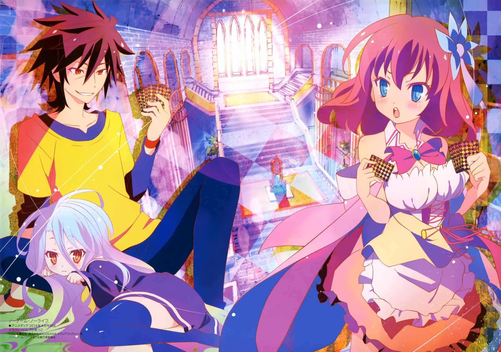 No Game No Life: 4K Ultra HD Wallpaper Featuring Stephanie, Sora, and ...