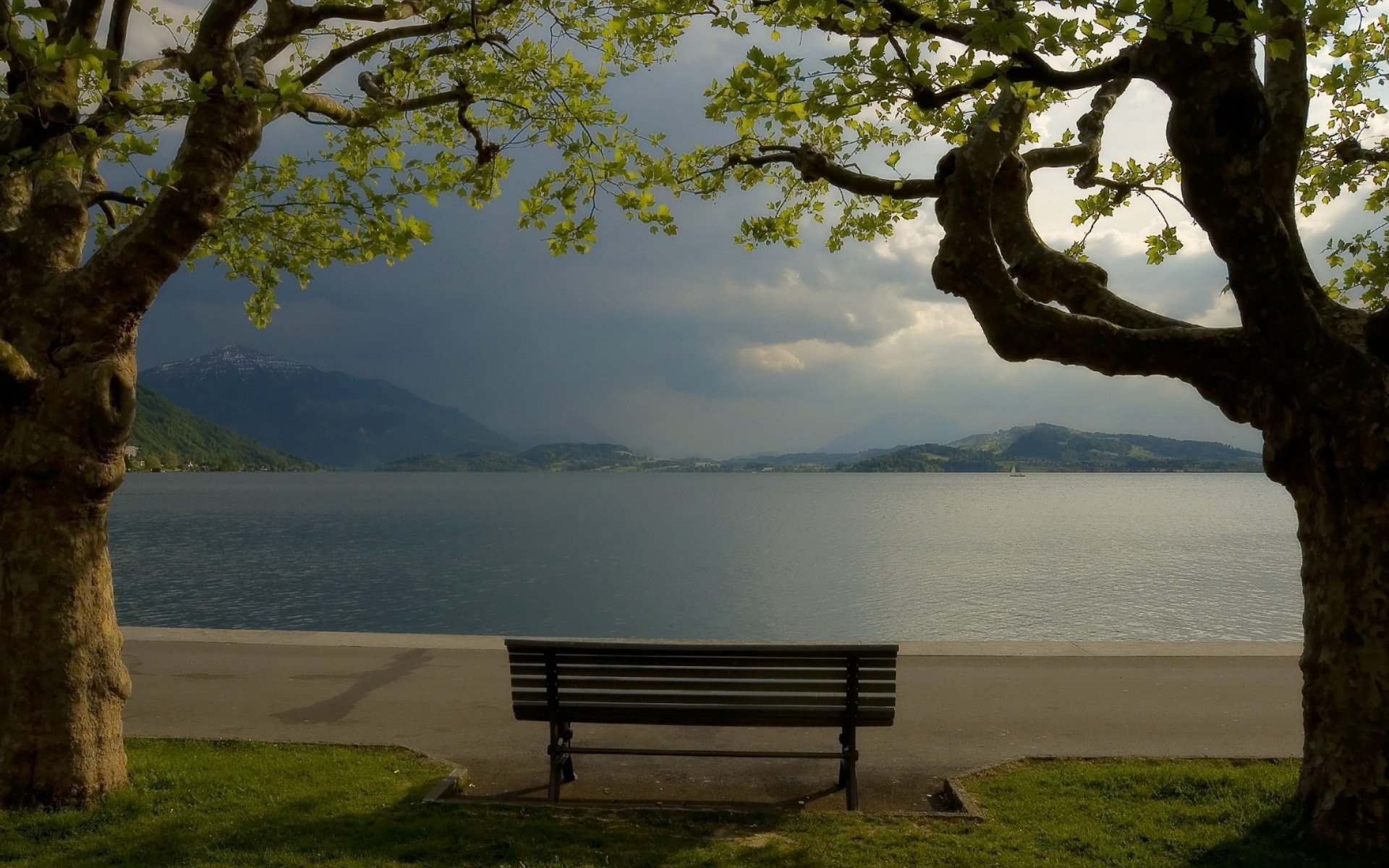 Download Man Made Bench HD Wallpaper