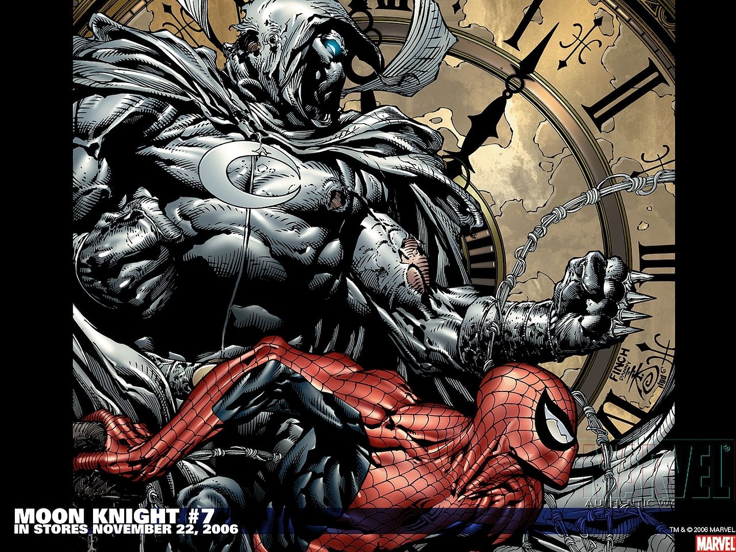Moonlight Web — Spider-Man & Moon Knight HD Comic Wallpaper | 1440x1080 ...