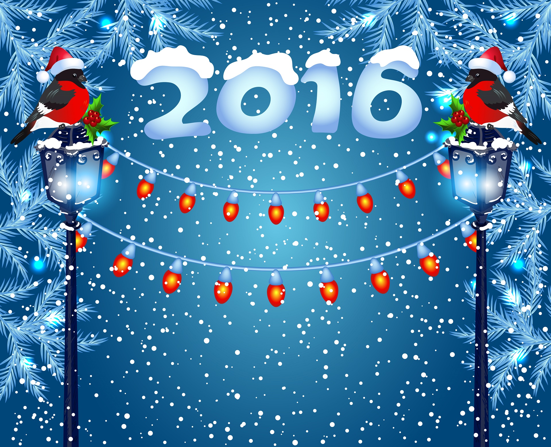 Holiday Cheer: 2016 New Year HD Wallpaper Celebration