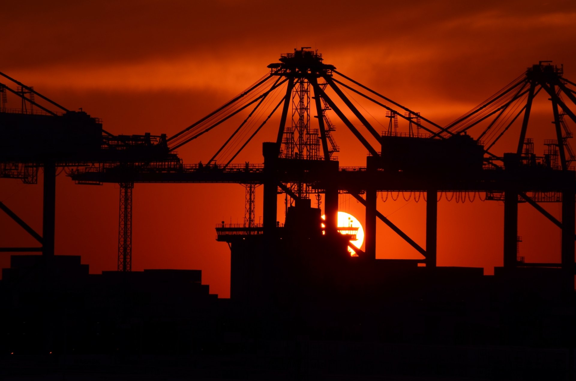 Sunset Silhouettes: Industrial Factory in 4K Ultra HD Glory