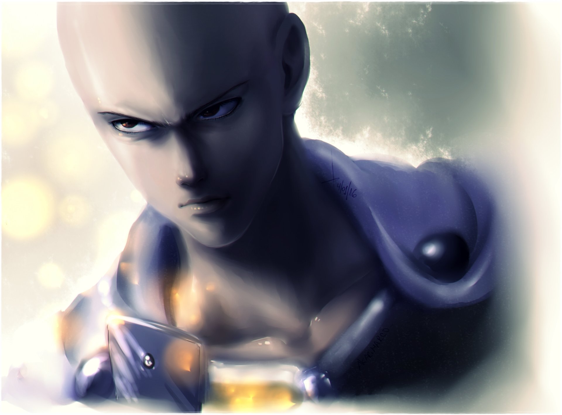 Saitama HD Wallpaper – One-Punch Man Anime Power Unleashed by ...