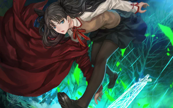 Fate/Stay Night HD Wallpaper: Rin & Archer Reflection by Hullabaloo