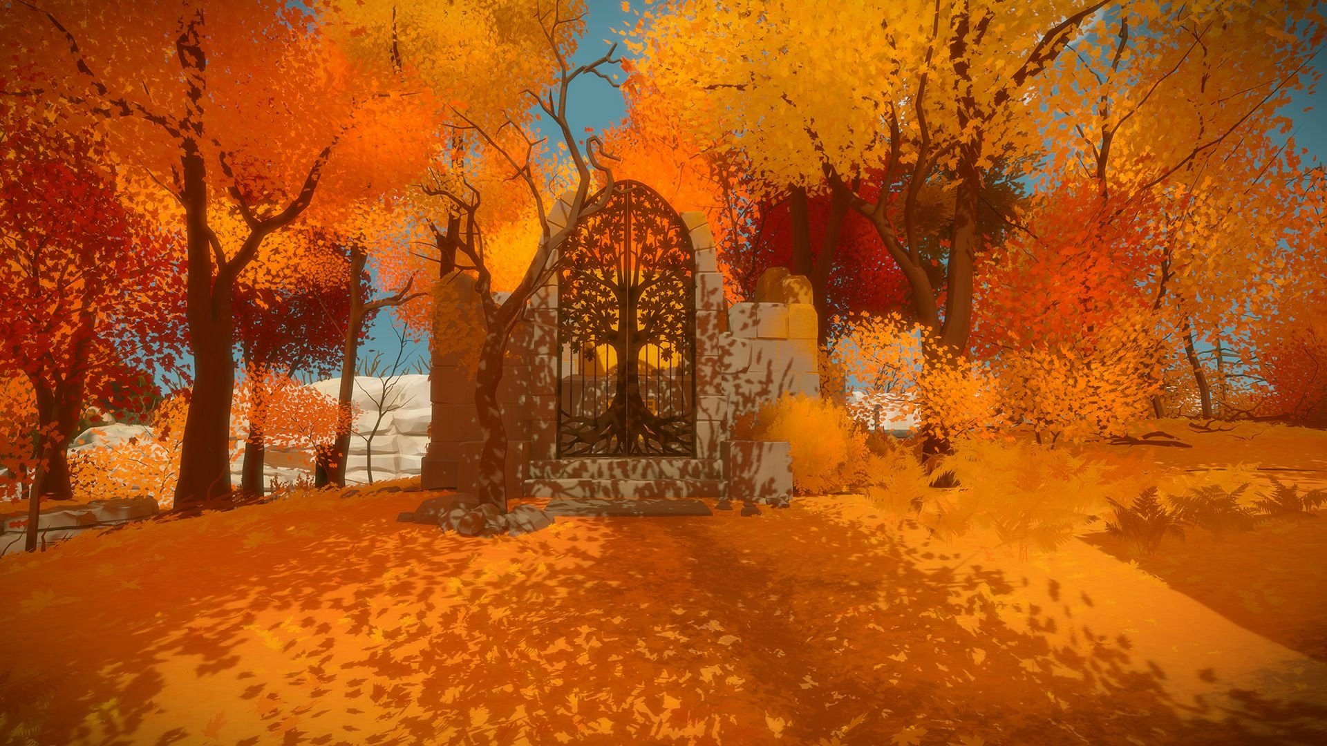 Orange Autumn Bliss in The Witness - HD Wallpaper