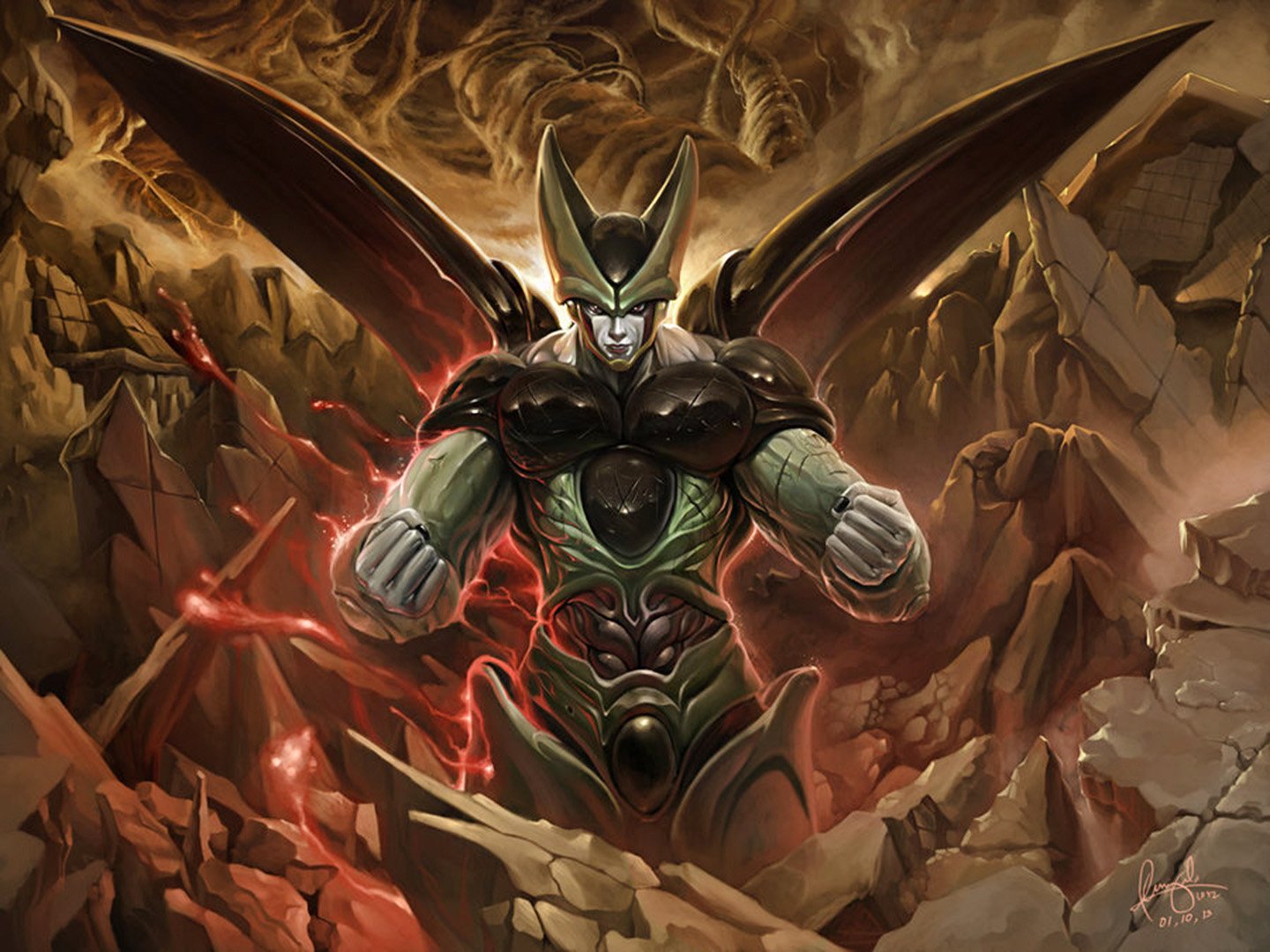 Cell from Dragon Ball Z - Epic HD Wallpaper by wizyakuza