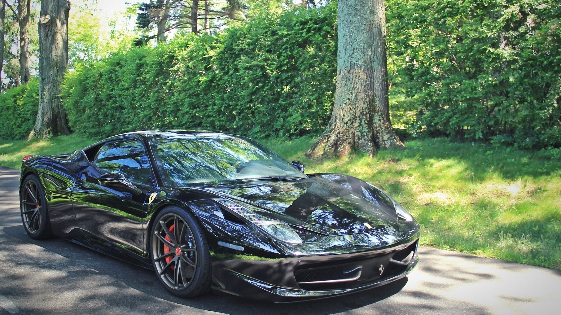 Midnight Black Ferrari 458 Italia — HD Supercar Wallpaper | 2048x1152 ...