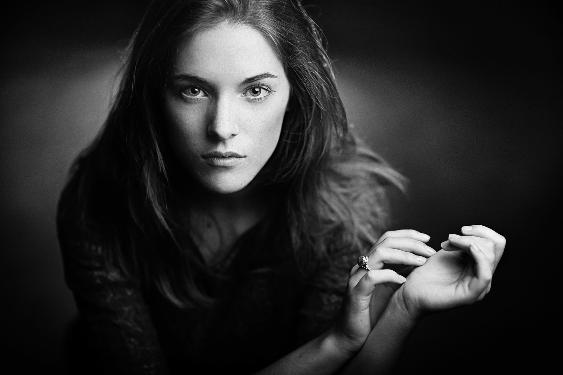 Download Black & White Woman Model HD Wallpaper by PortraitsBySam
