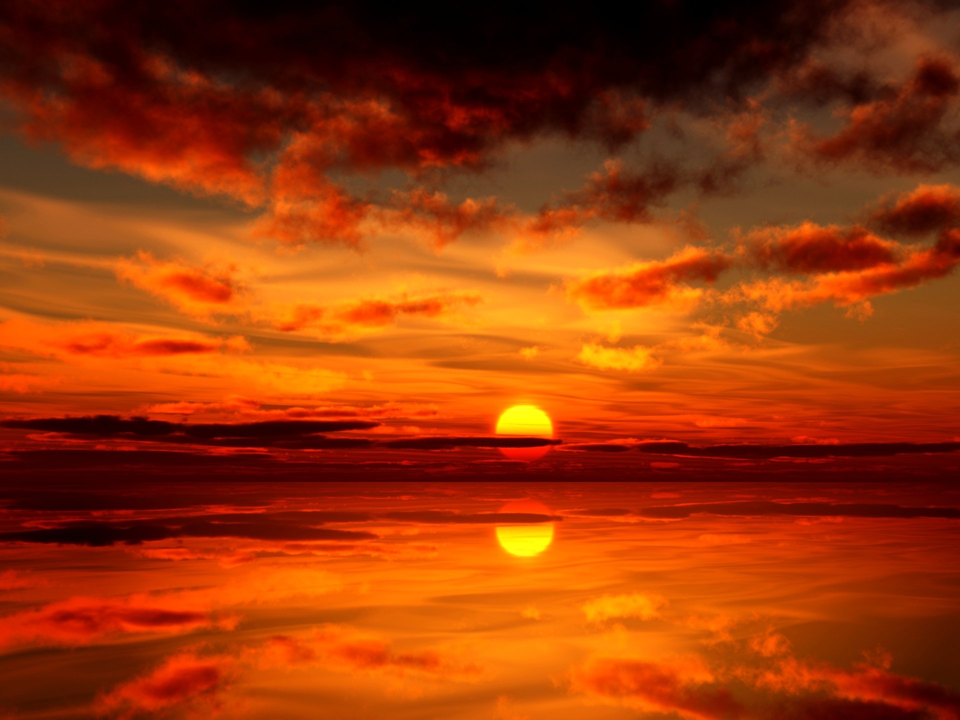 Beautiful Sunset and Reflection