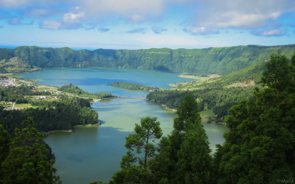 Download Azores Portugal Nature Lake Wallpaper