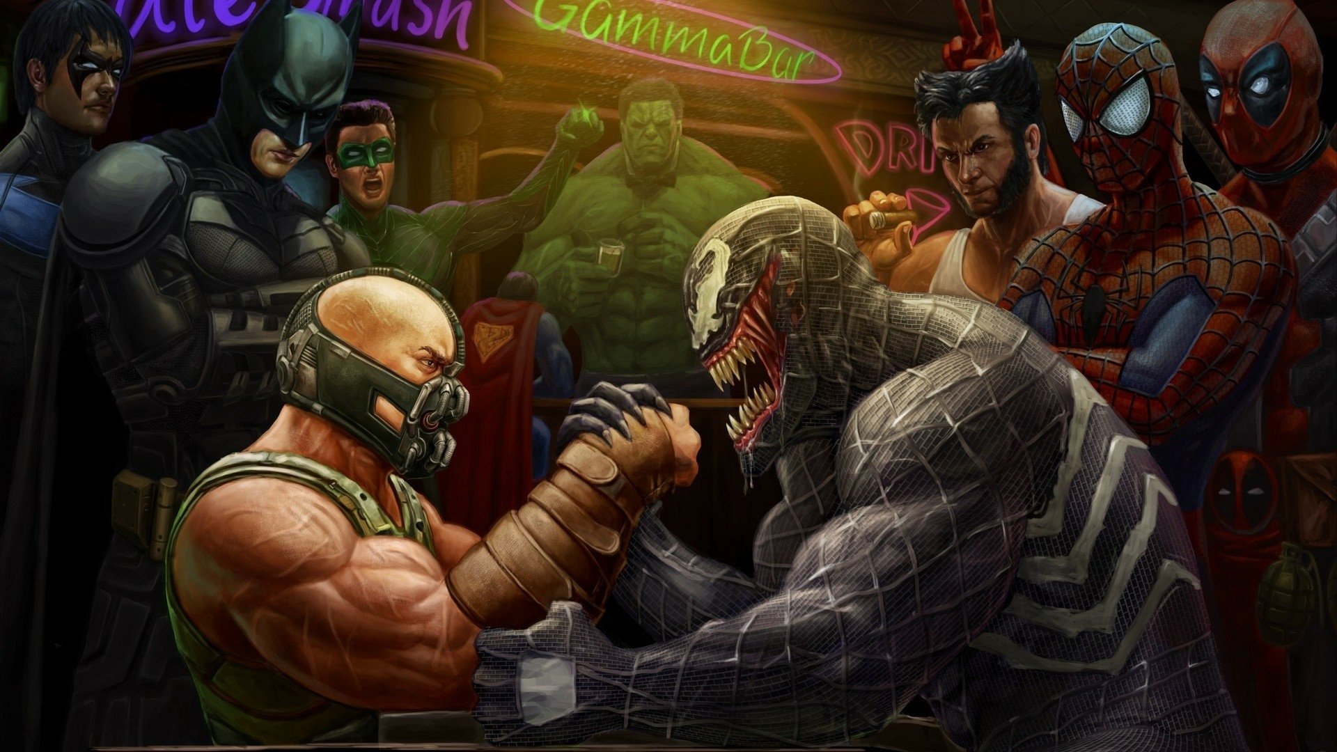 Epic Superhero Showdown: HD Wallpaper Collage